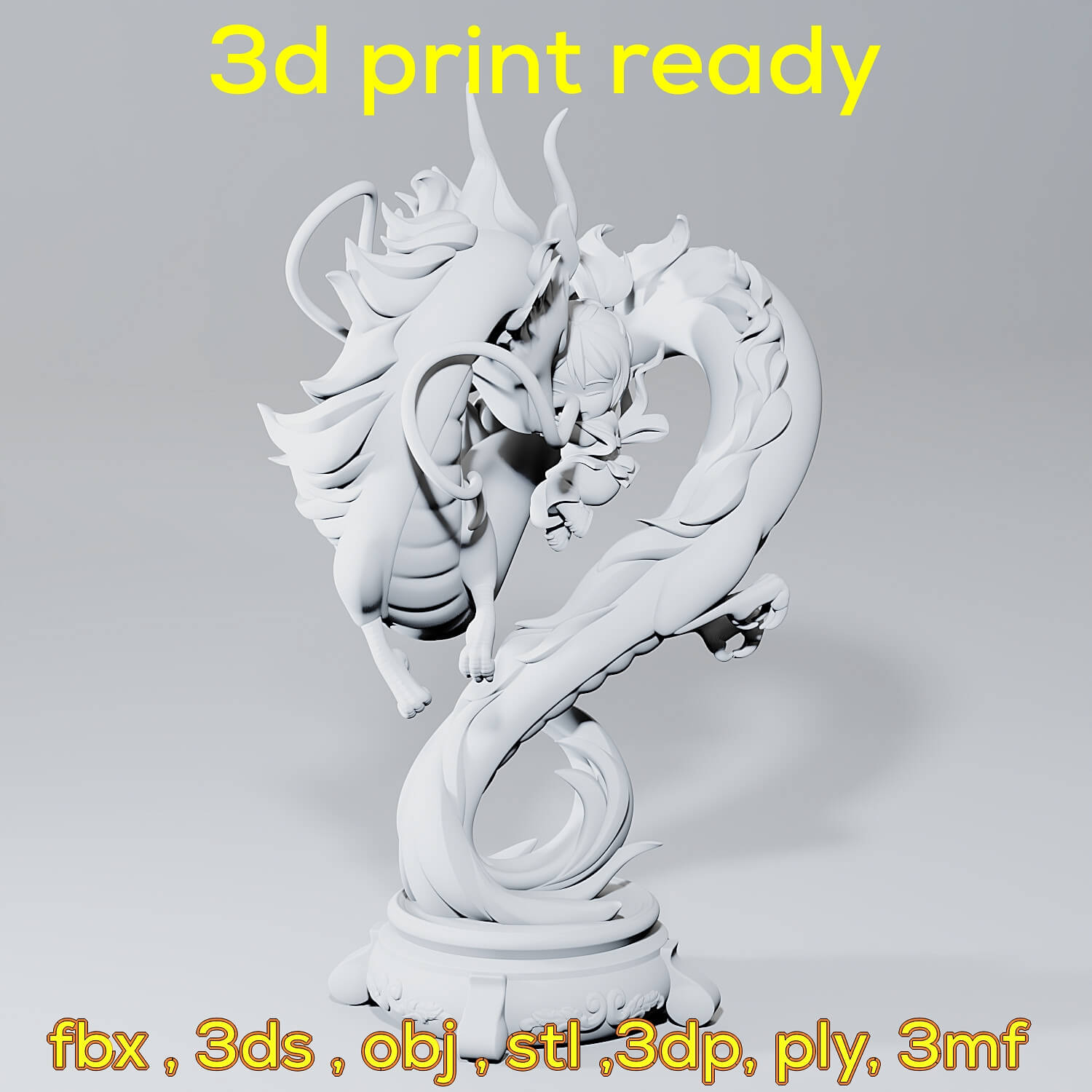 Spirited Away Movie Action Figure Chiro & Haku - 3D Model by nivinpoly420