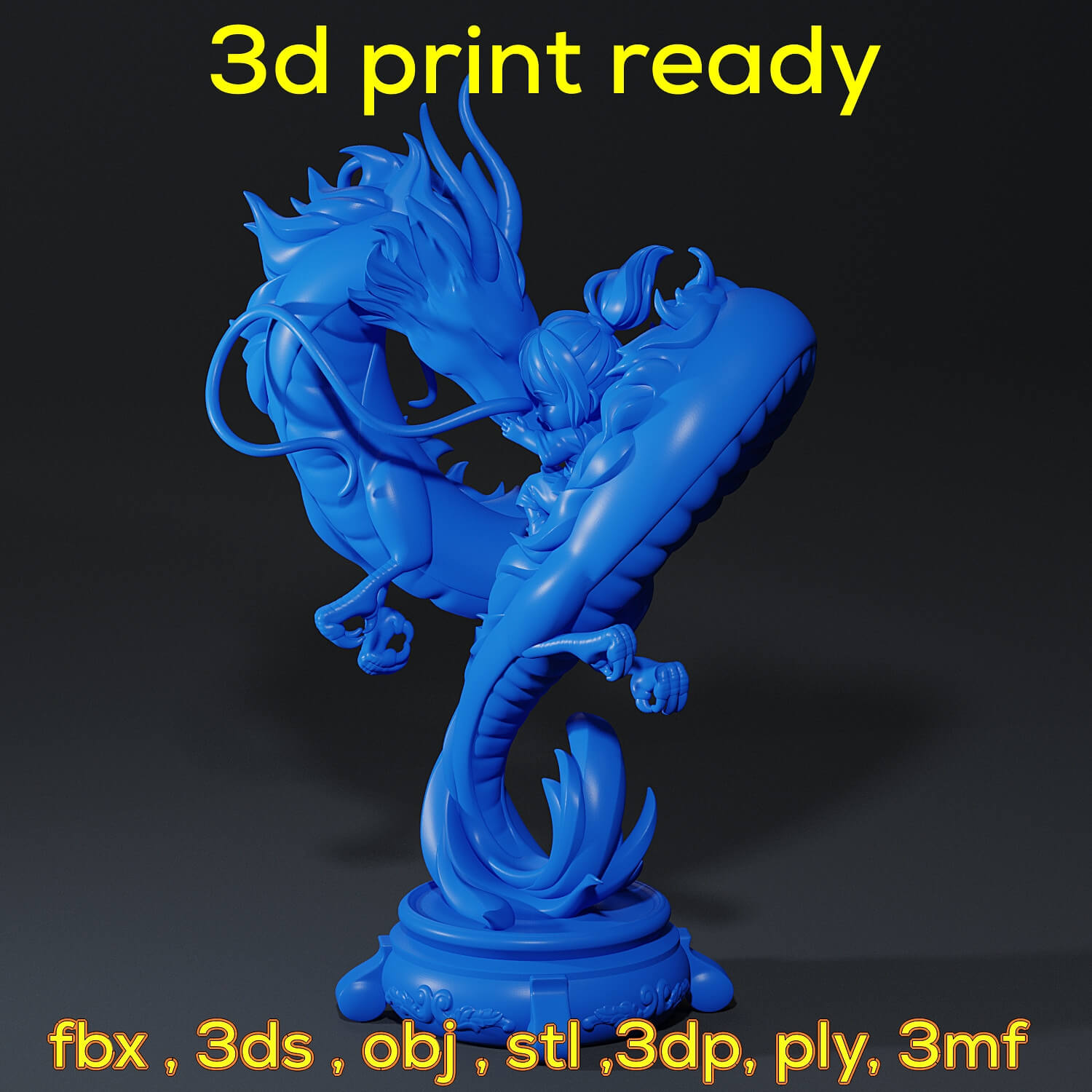 Spirited Away Movie Action Figure Chiro & Haku - 3D Model by nivinpoly420