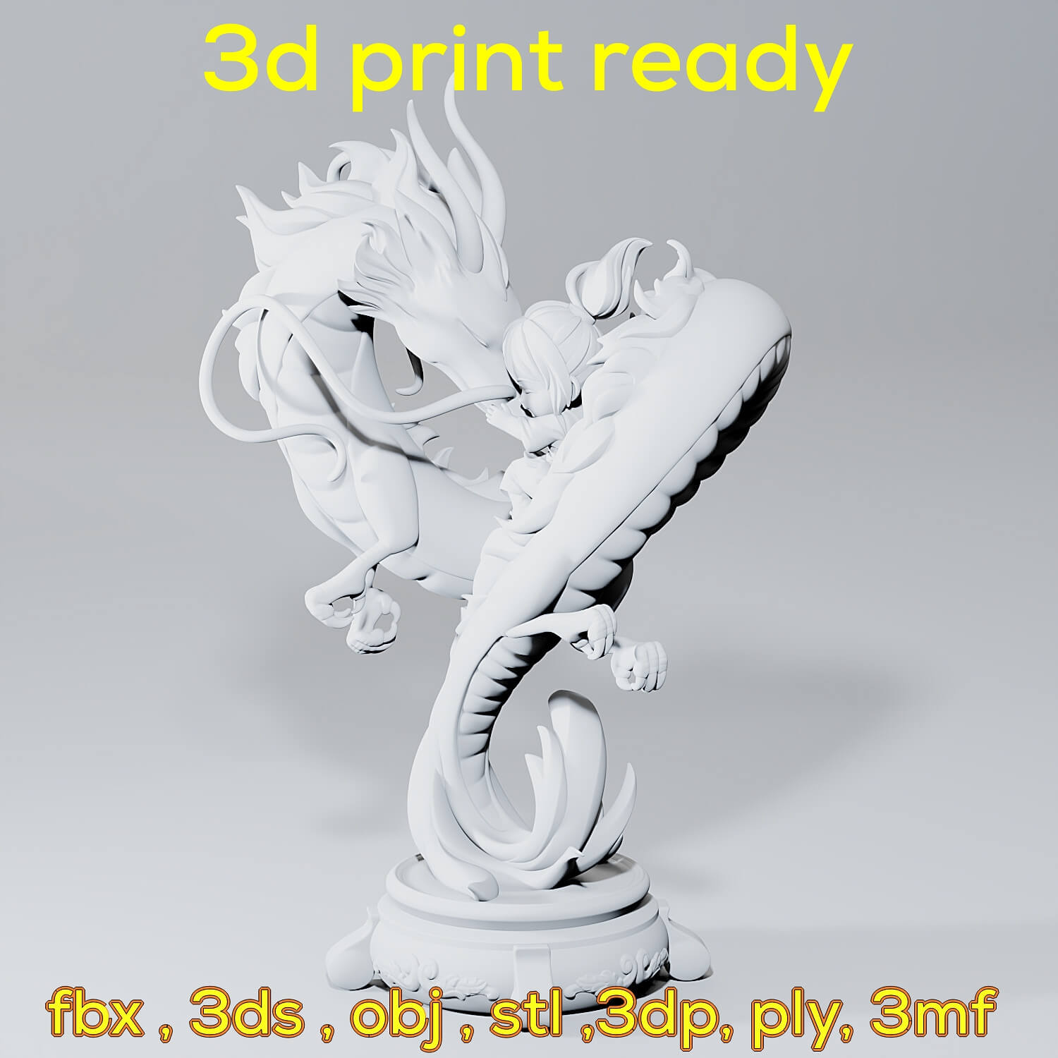 Spirited Away Movie Action Figure Chiro & Haku - 3D Model by nivinpoly420