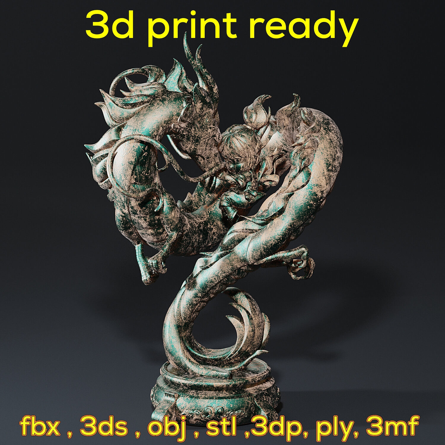 Spirited Away Movie Action Figure Chiro & Haku - 3D Model by nivinpoly420