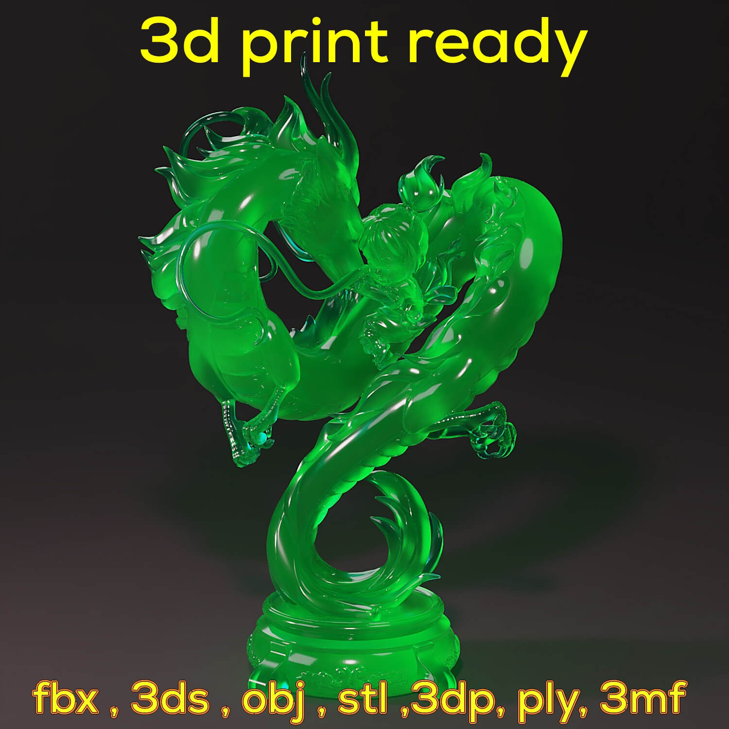 Spirited Away Movie Action Figure Chiro & Haku - 3D Model by nivinpoly420