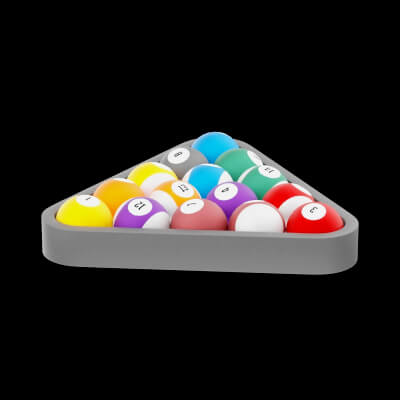 Stacked Billiard Balls - 3D Model by Nivora