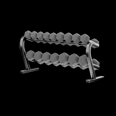 Fitness Dumbbell Bars - 3D Model by Nivora