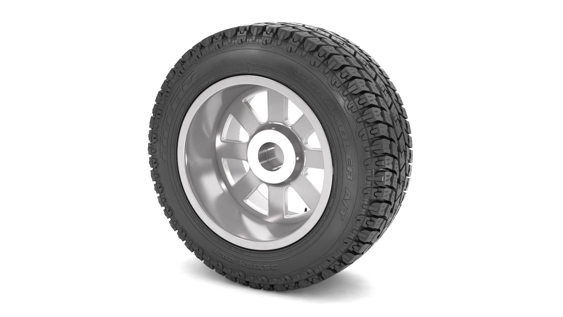 Off Road Wheel and Tire 16 3D Render, Digital Art by nnavas3d