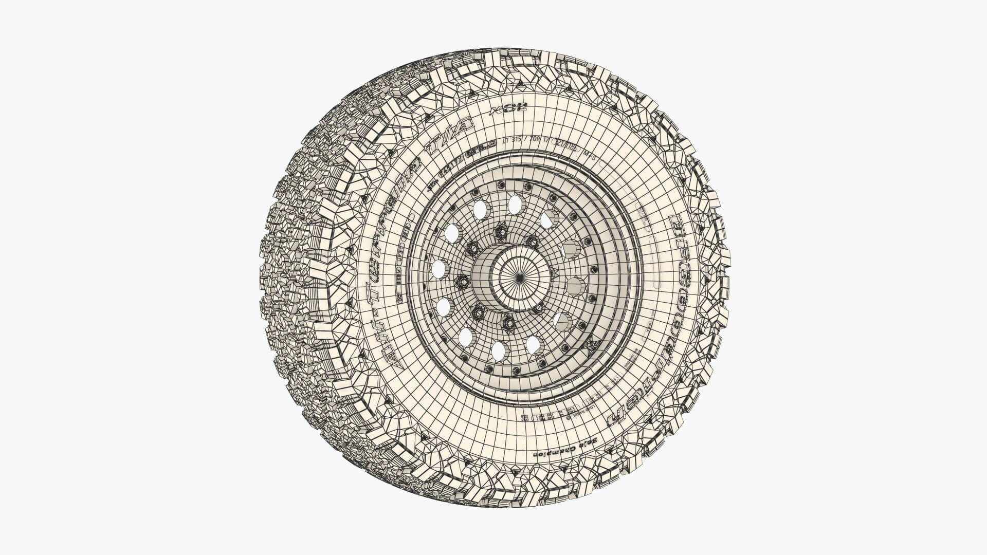 Off Road Wheel and Tire 5 3D Render, Digital Art by nnavas3d