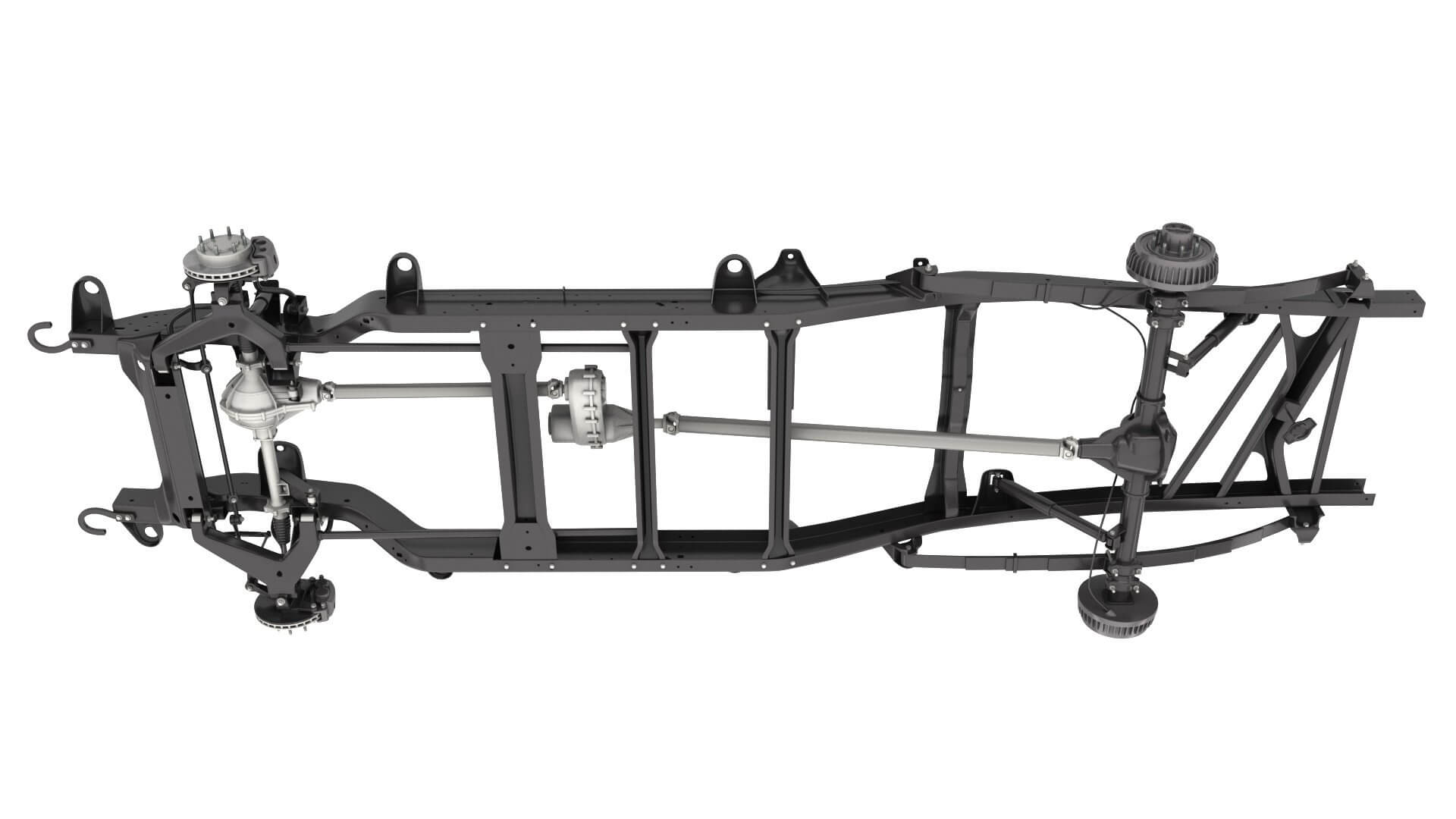 Pickup Truck Chassis 7 3D Render, Digital Art by nnavas3d