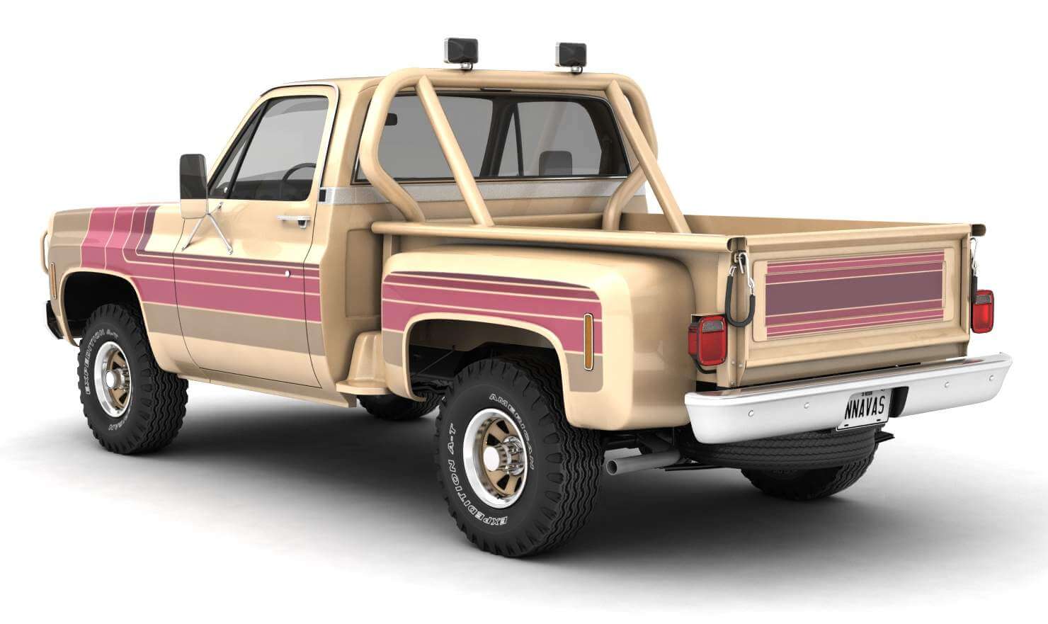 Generic 4WD Stepside Pickup Truck 11 - 3D Model by nnavas3d