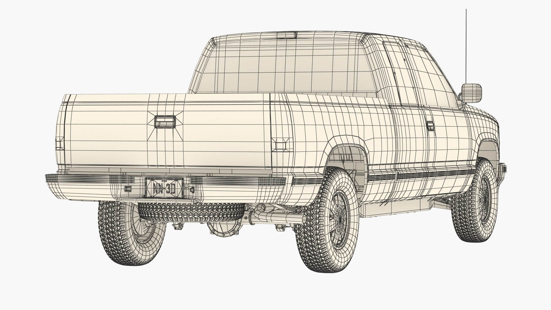 Generic Pickup Truck 25 - 3D Model by nnavas3d