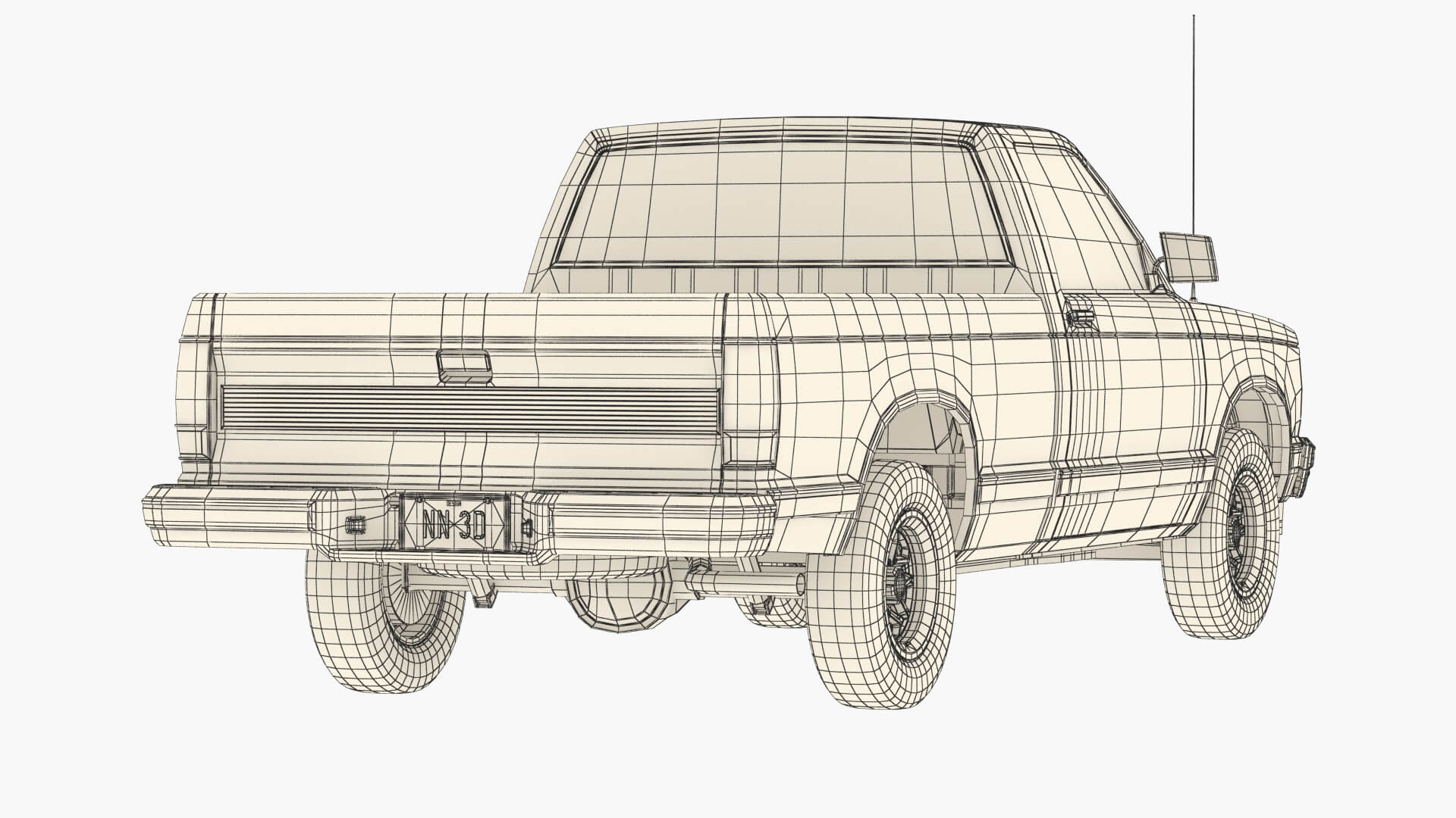 Generic Pickup Truck 28 - 3D Model by nnavas3d