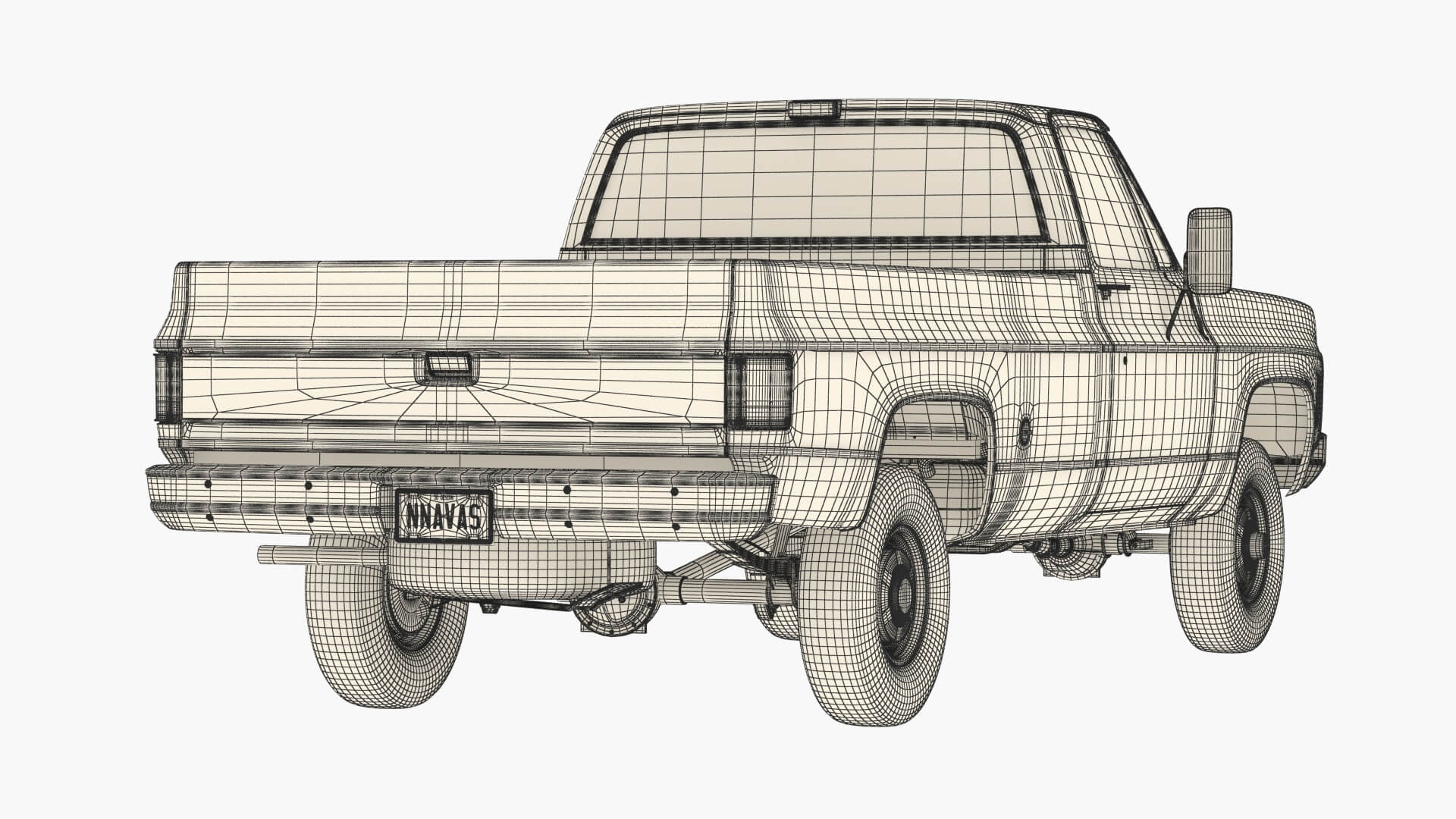 Generic Pickup Truck 7 - 3D Model by nnavas3d