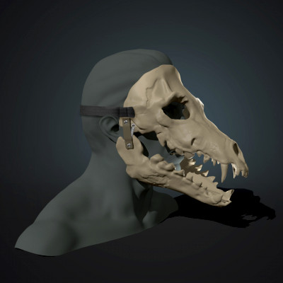 Movable Skull Mask - 3D Model by NoBS3D