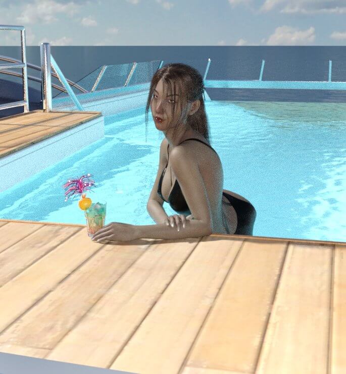 Angela - Poolside Cocktail 2 3D Render | RenderHub Gallery