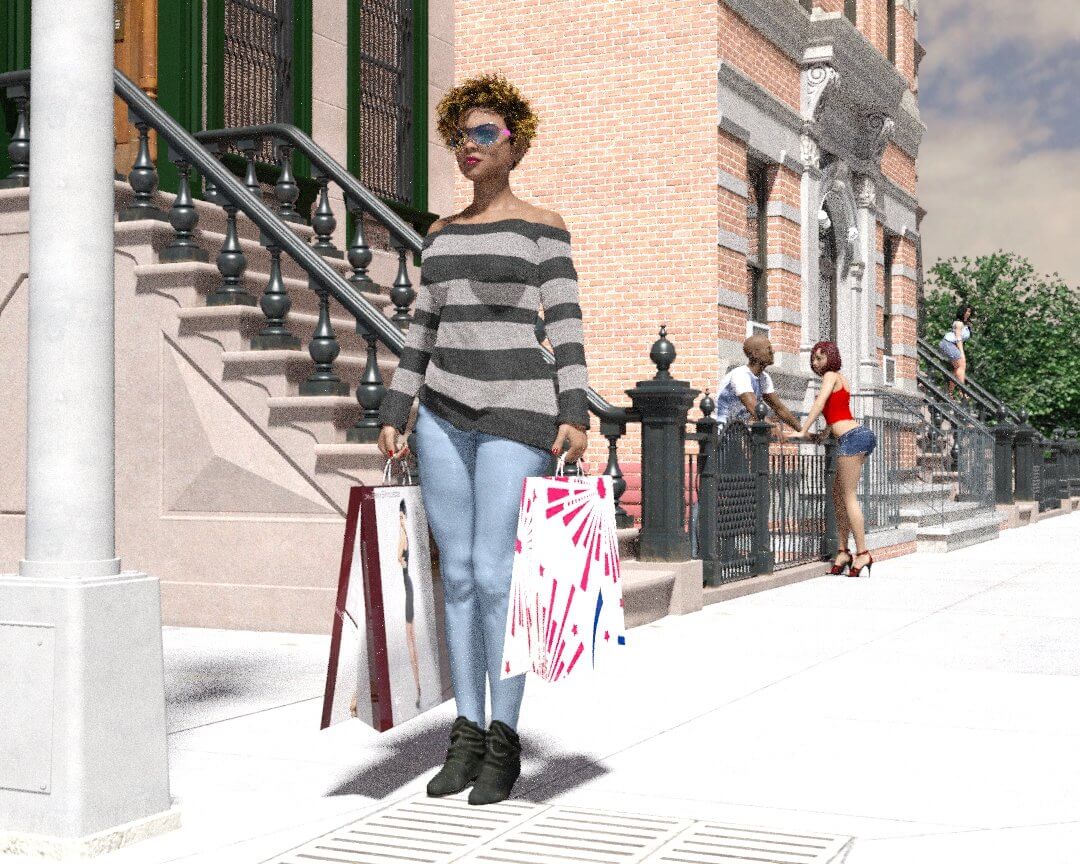 Bright Sunny Day in NYC 3D Render, Digital Art by nocprince