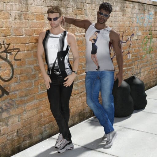 Designer Tank-tops 3 3D Render, Digital Art by nocprince