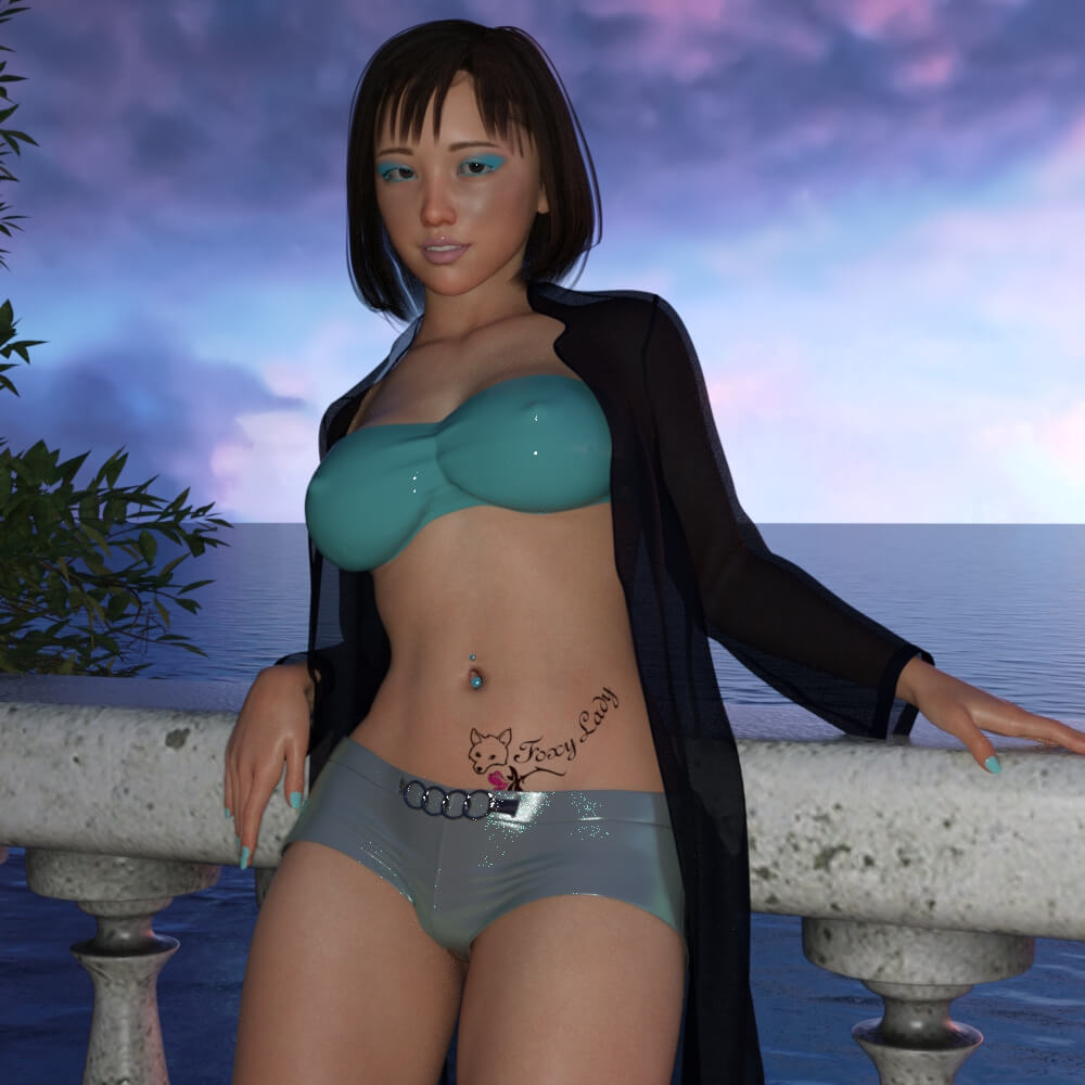 Foxy Lady - Reina Xiao 3D Render, Digital Art by nocprince