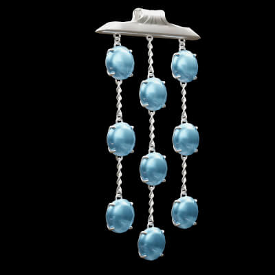 Drop Stones Pendant - 3D Model by NoctraWear