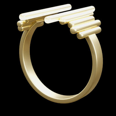 Golden Ring Jewelry - 3D Model by NoctraWear
