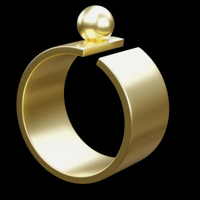 Golden Ring Jewelry - 3D Model by NoctraWear