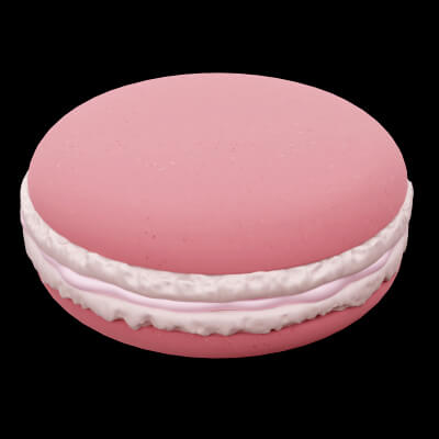 Red Macaron Cookie - 3D Model by NoctraWear
