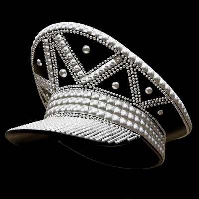 Silver Captain Hat - 3D Model by NoctraWear