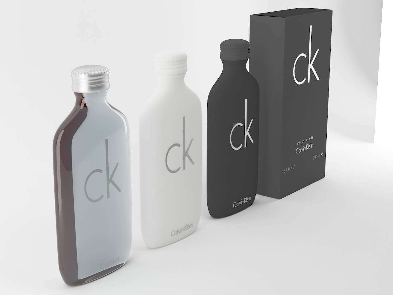 Calvin Klein Bottle & Box - 3D Model by Noker