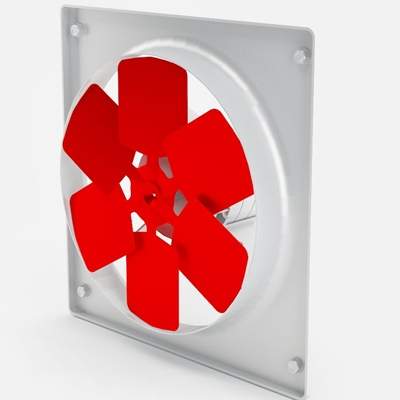 Industrial Wall Fan - 3D Model by Noker