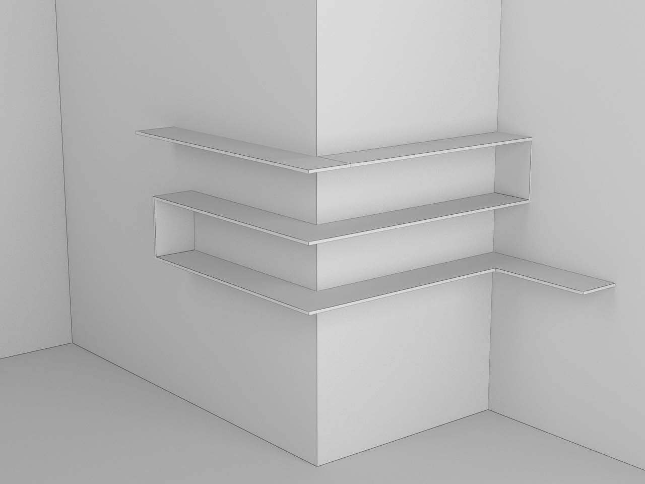 Wooden Corner Stand Pack - 3D Model by Noker