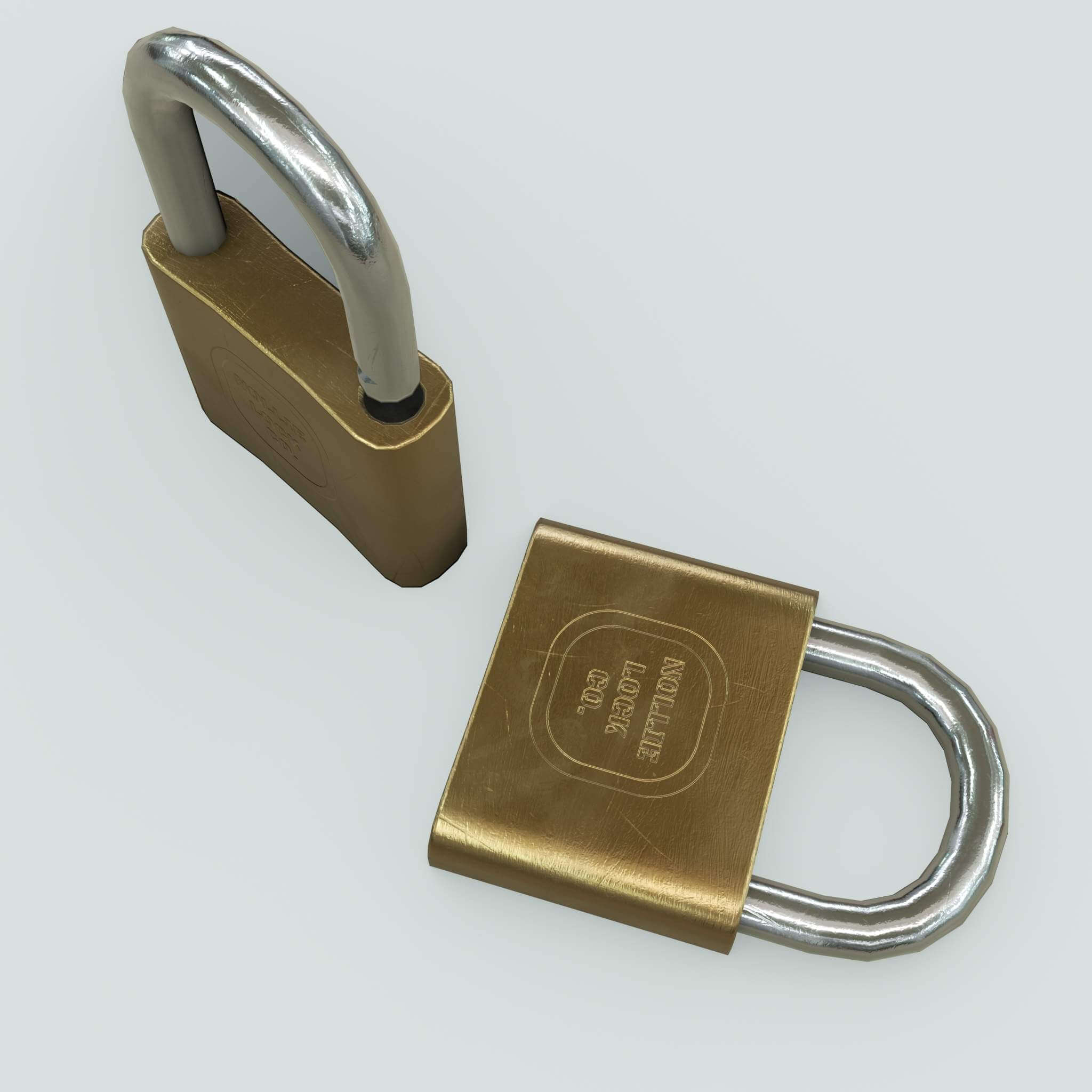 Padlock - Free 3D Model by NollieInward