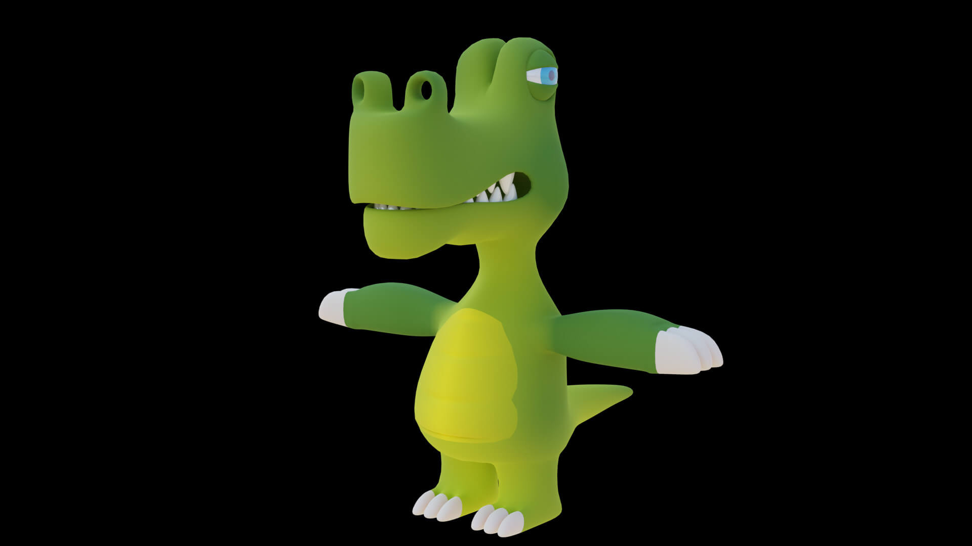 Cartoon Dinosaur - 3D Model by NomanKhalid