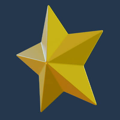 Low Poly Simple Star Model 3D Model by NomanKhalid