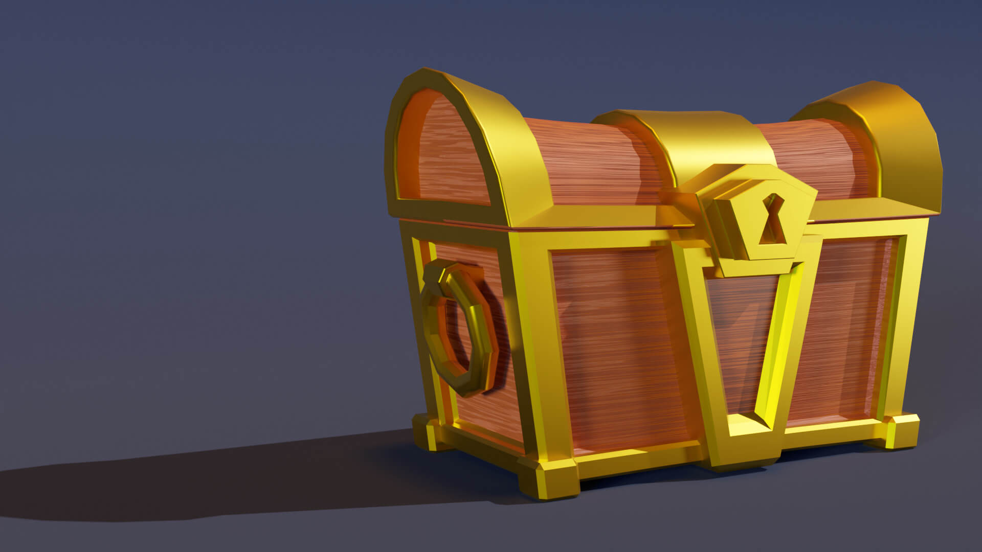Low Poly Treasure Chest - 3D Model by NomanKhalid
