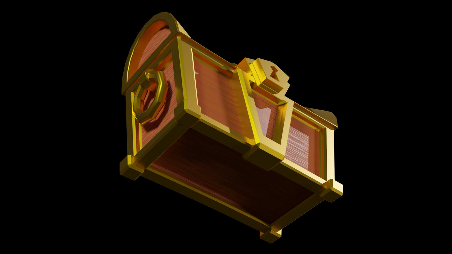 Low Poly Treasure Chest - 3D Model by NomanKhalid