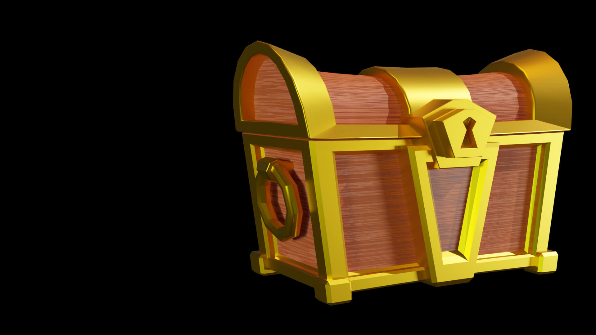 Low Poly Treasure Chest - 3D Model by NomanKhalid