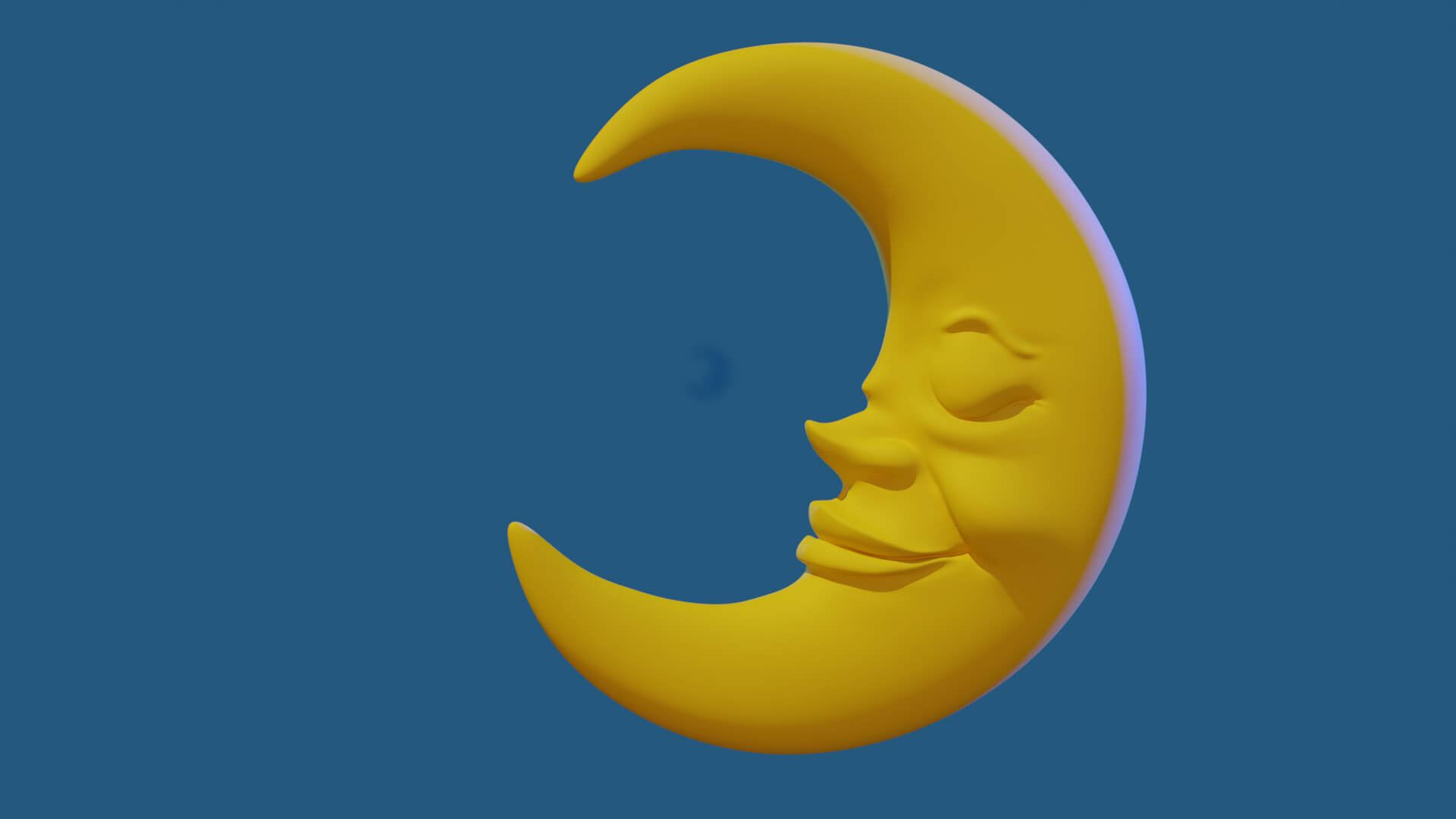 Stylized Cartoon Sculped High Poly Moon - 3D Model by NomanKhalid