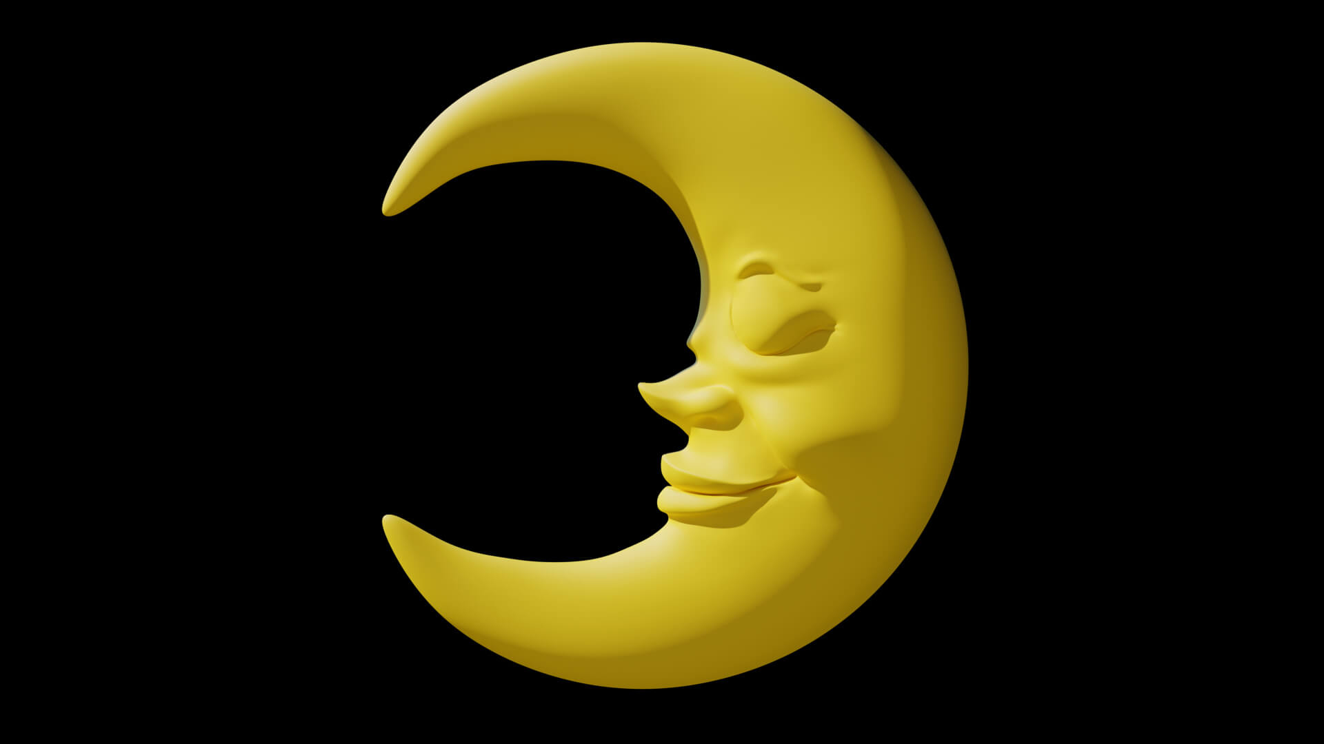 Stylized Cartoon Sculped High Poly Moon - 3D Model by NomanKhalid