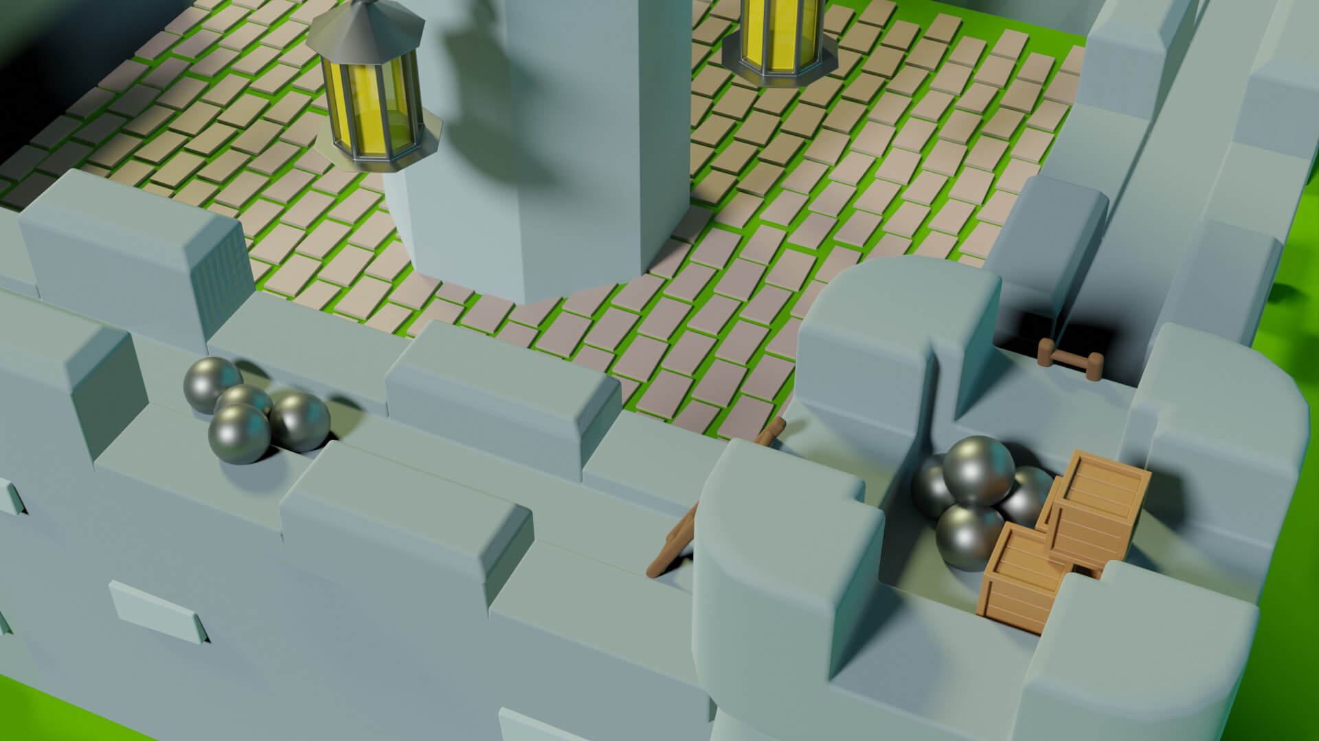 Stylized Castle - 3D Model by NomanKhalid