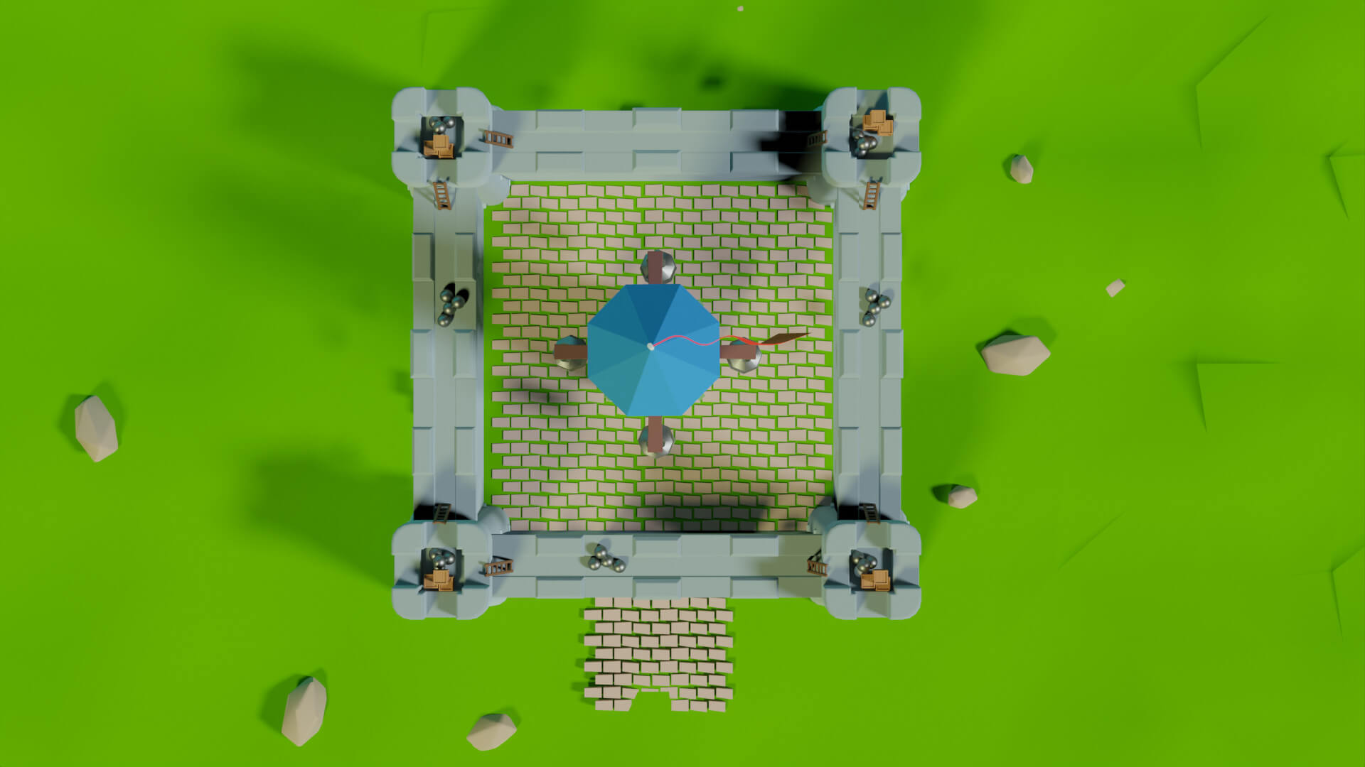 Stylized Castle - 3D Model by NomanKhalid