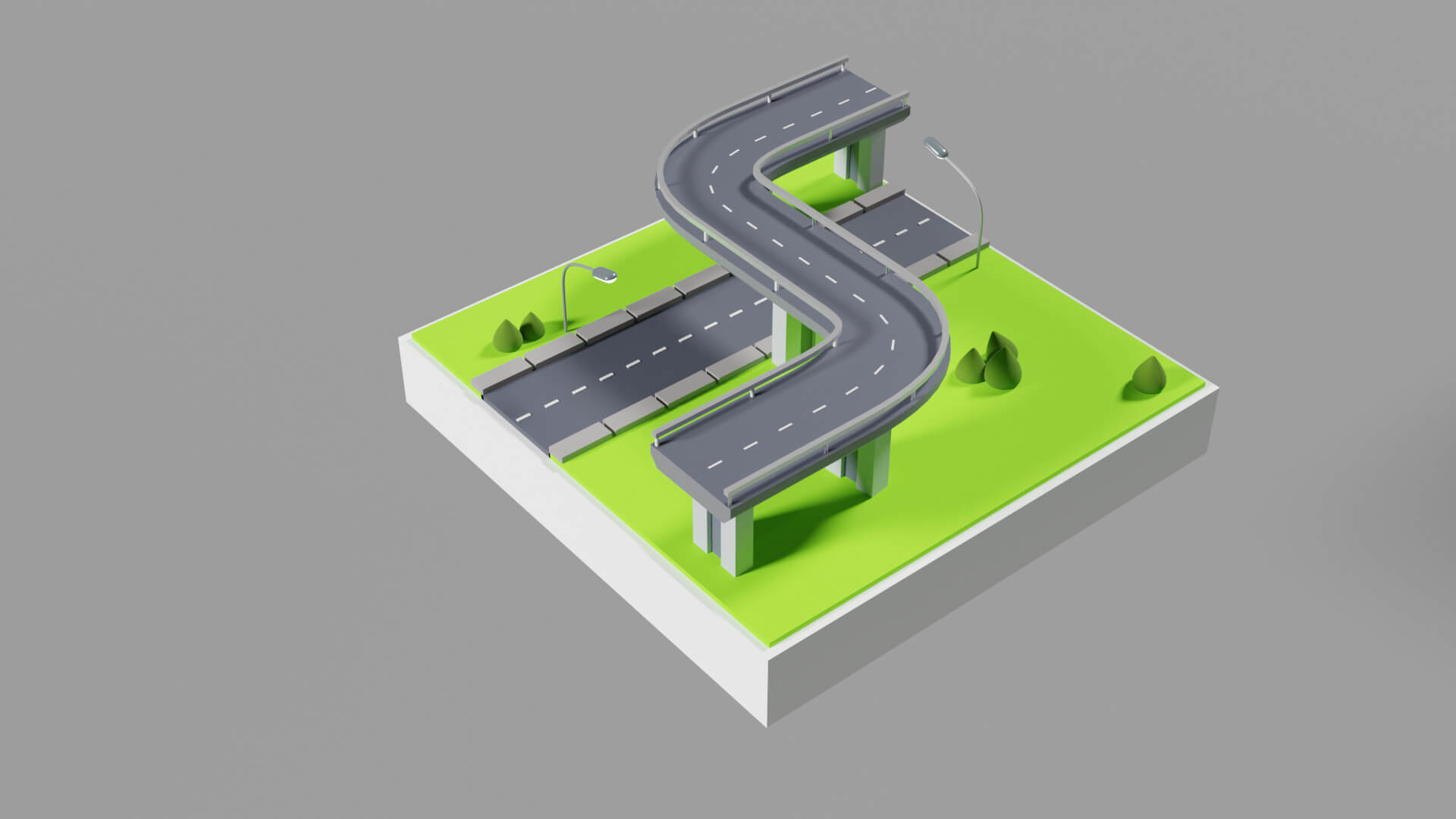 Stylized Isometric Bridge - 3D Model by NomanKhalid