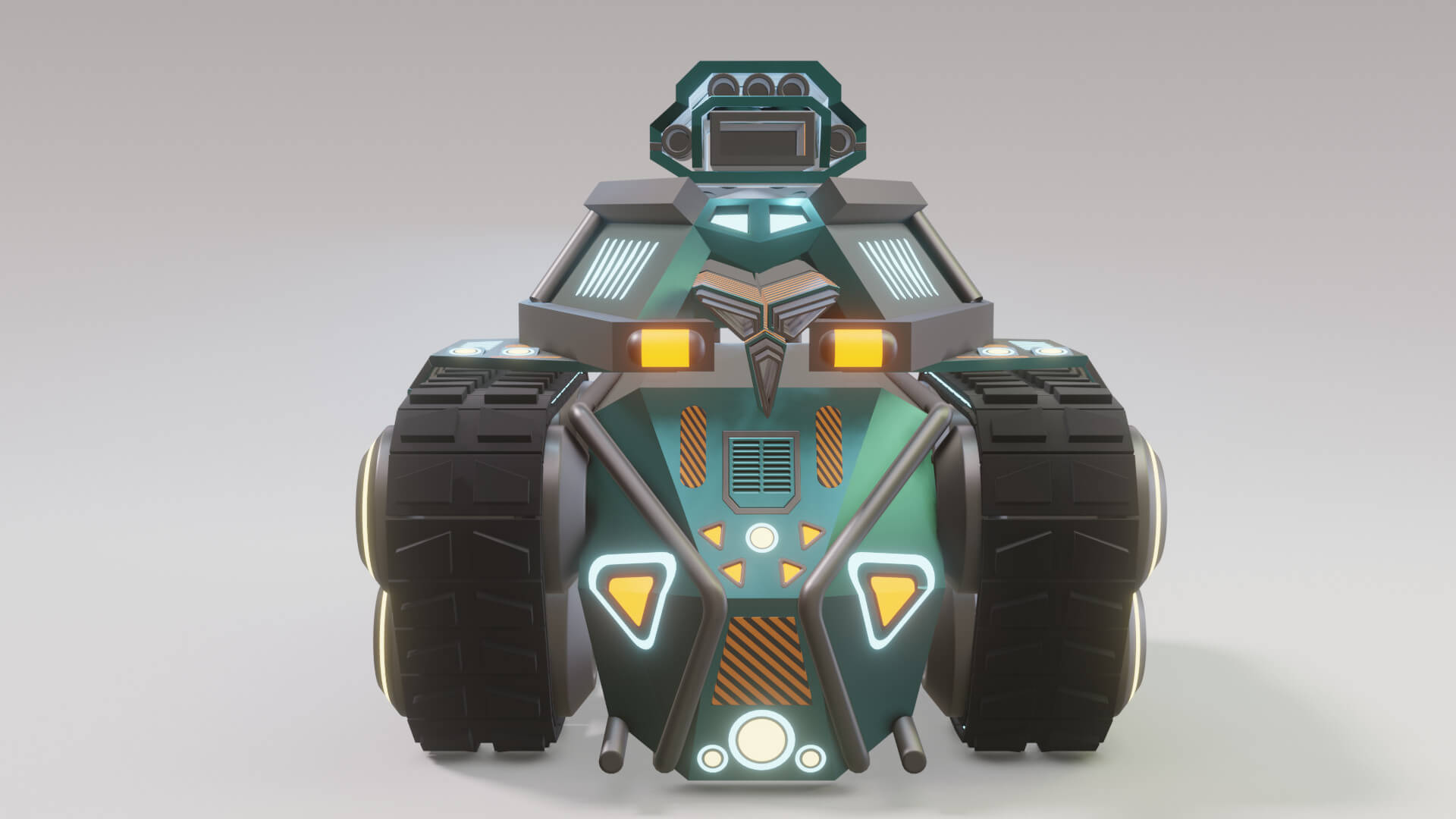 Stylized Sci-Fi Tank 3D Model by NomanKhalid