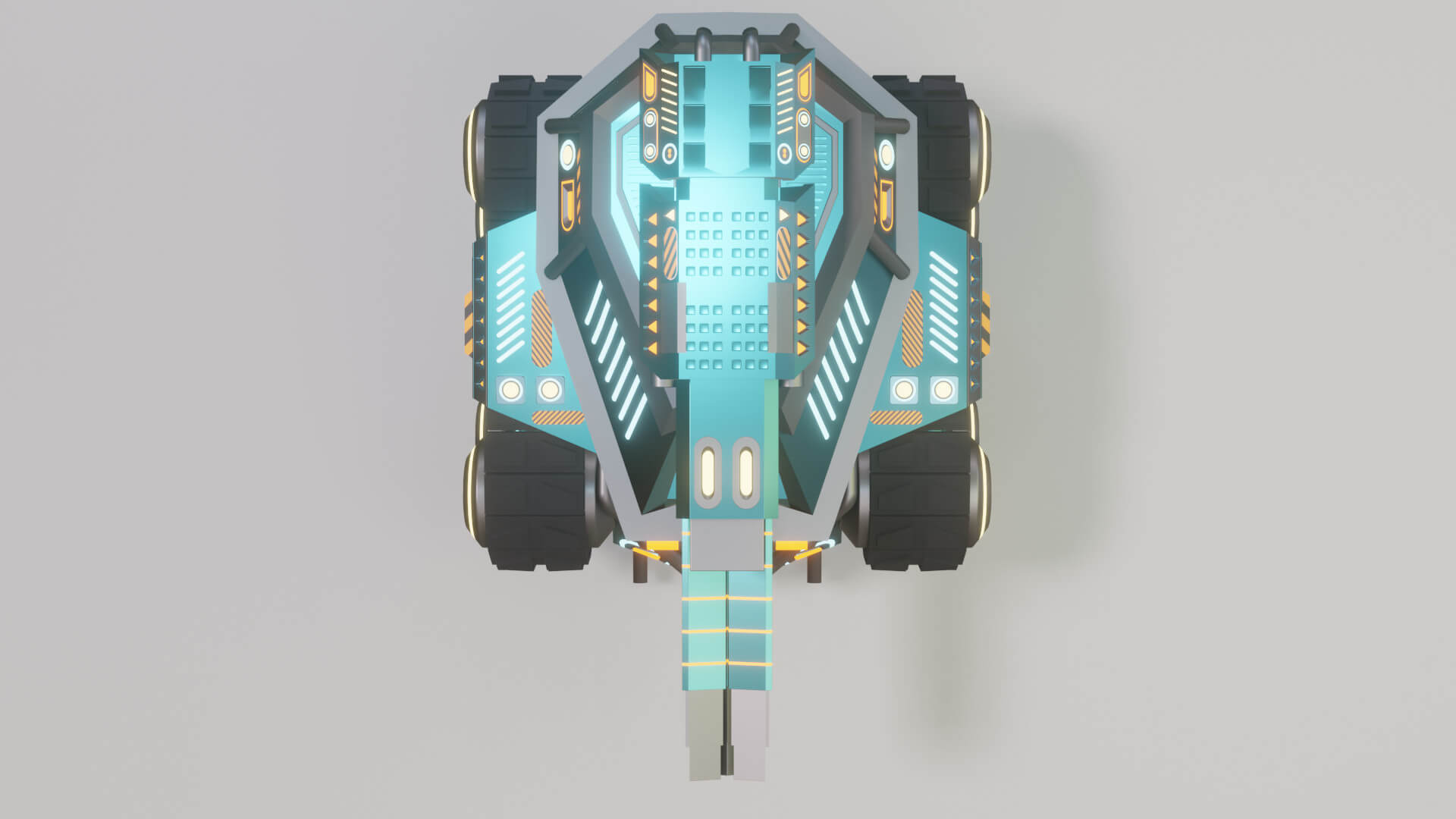 Stylized Sci-Fi Tank 3D Model by NomanKhalid