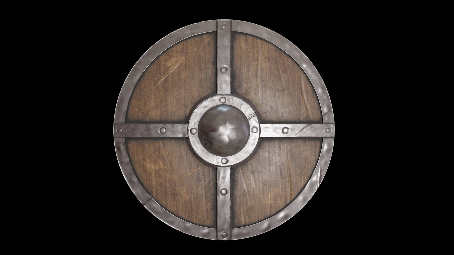 Stylized Viking Warriors Shield - 3D Model by NomanKhalid