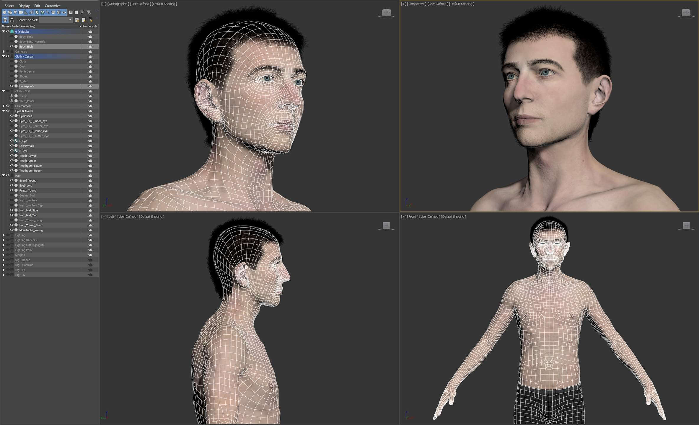 Aging Man - 3D Model by NoneCG