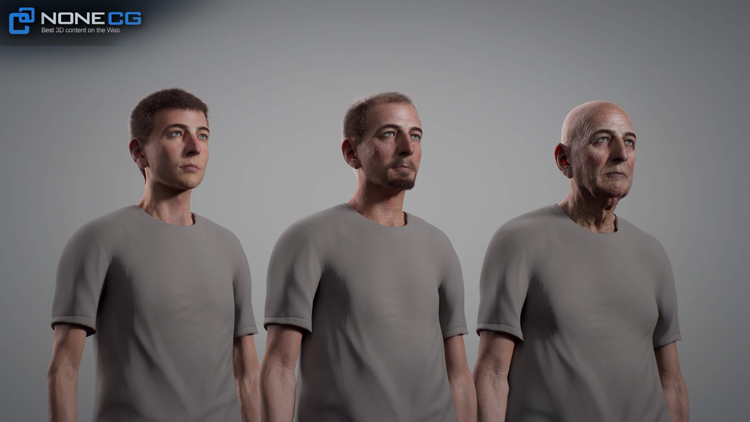 Aging Man - 3D Model by NoneCG