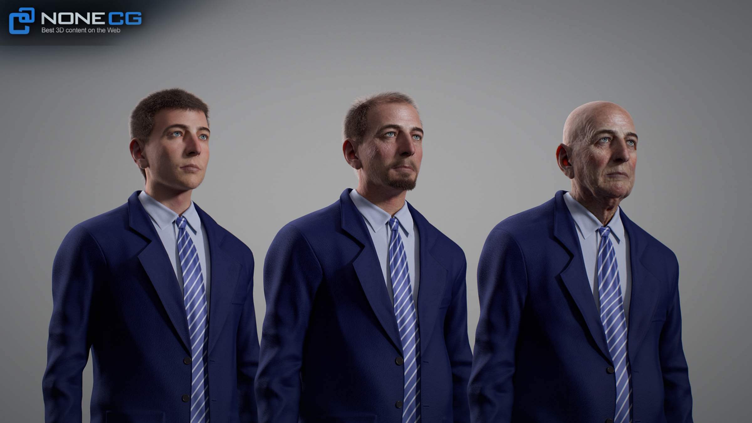 Aging Man - 3D Model by NoneCG