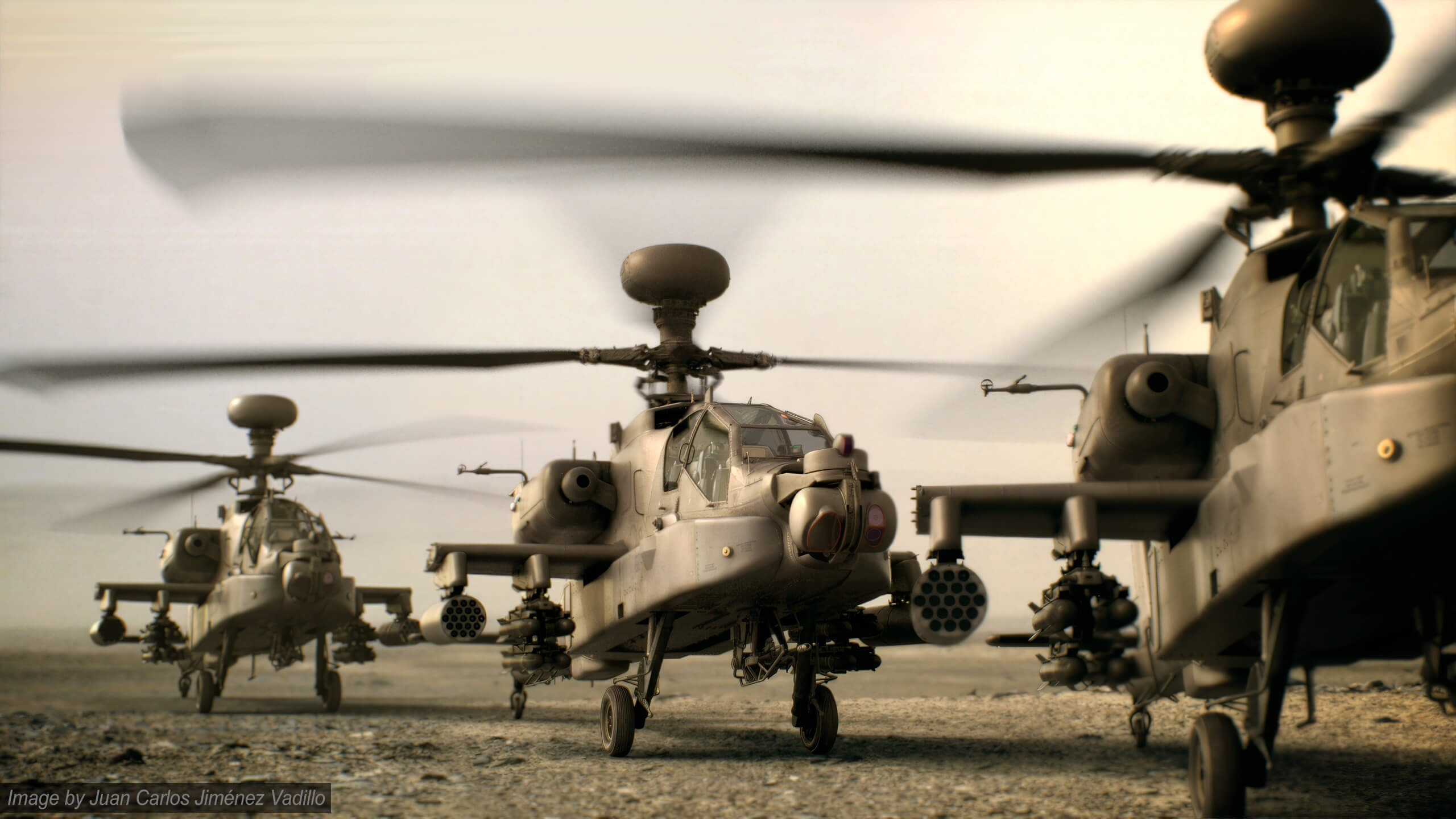 AH-64D Apache Longbow Helicopter With Cockpit 3D Model by NoneCG
