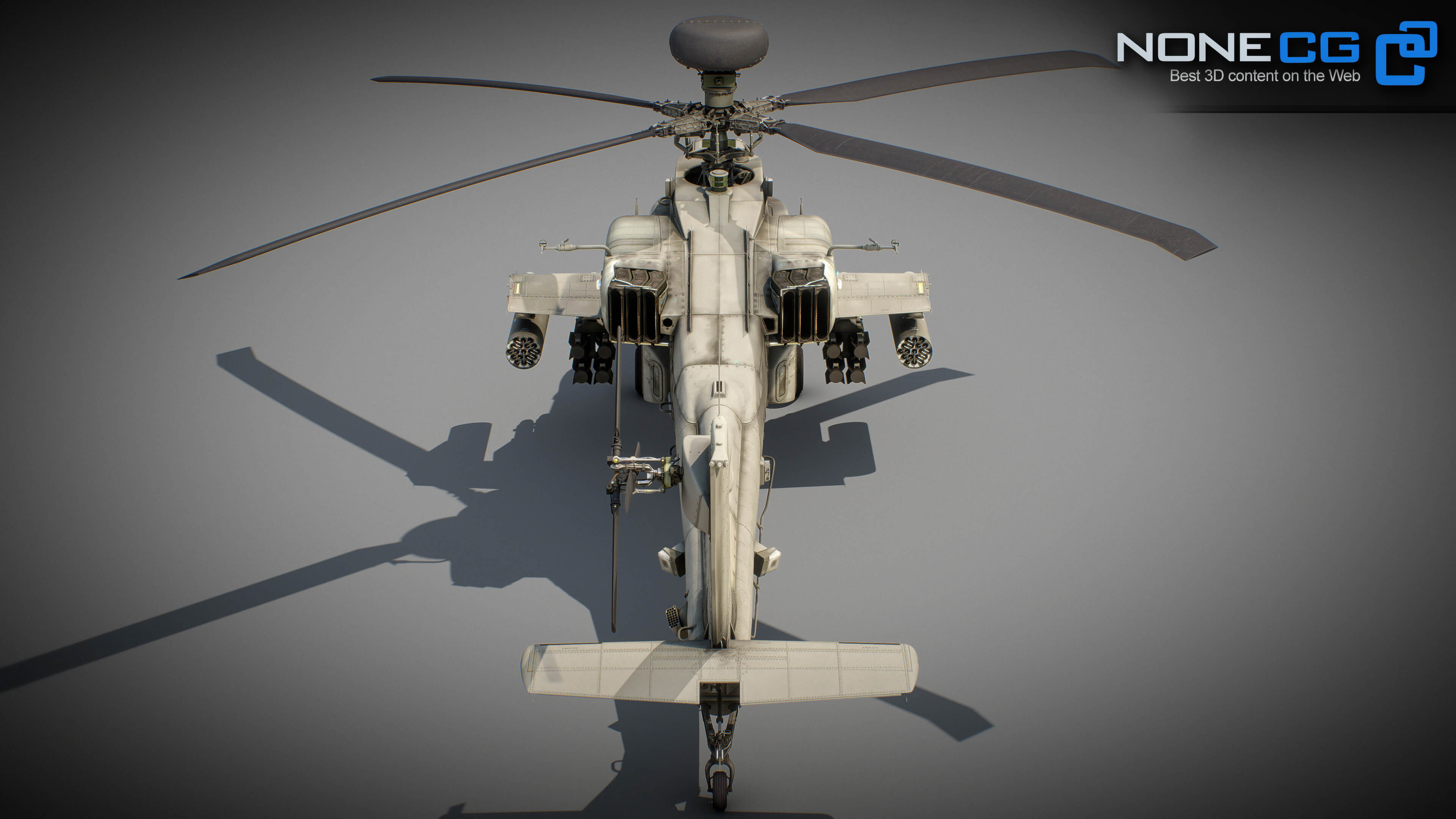 AH-64D Apache Longbow Helicopter 3D Model by NoneCG