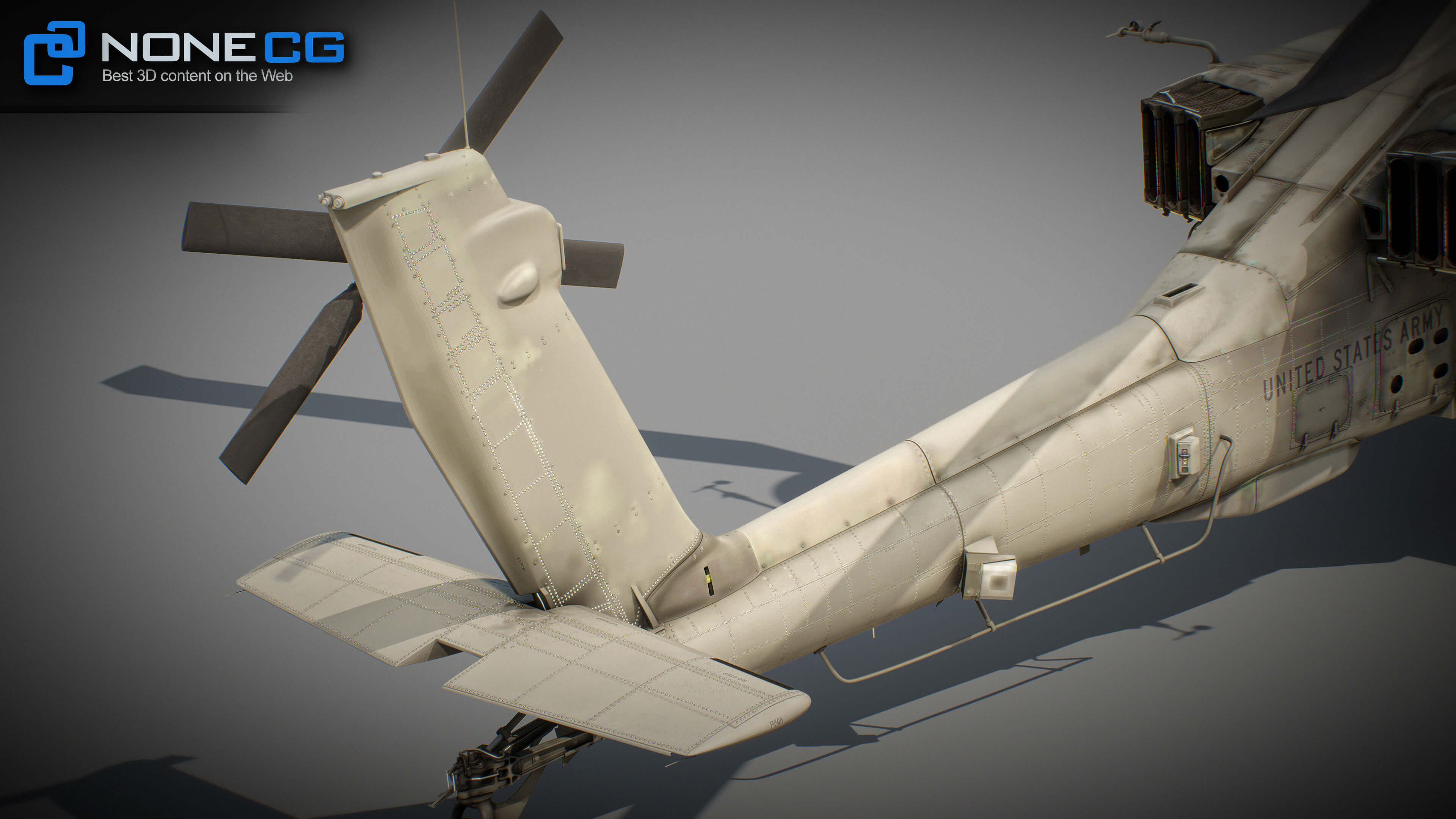 AH-64D Apache Longbow Helicopter 3D Model by NoneCG