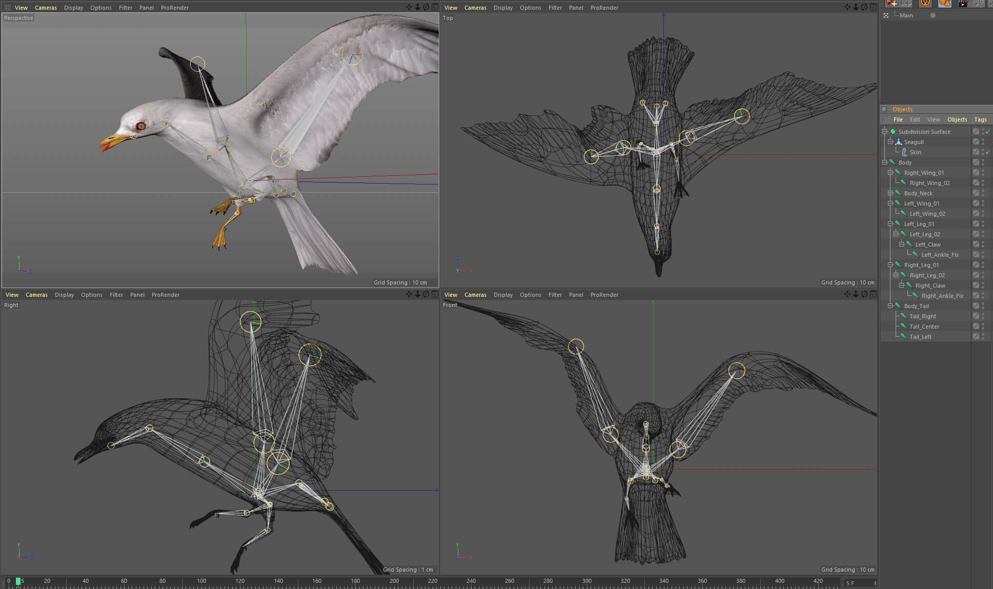 Animated Seagull - 3D Model by NoneCG