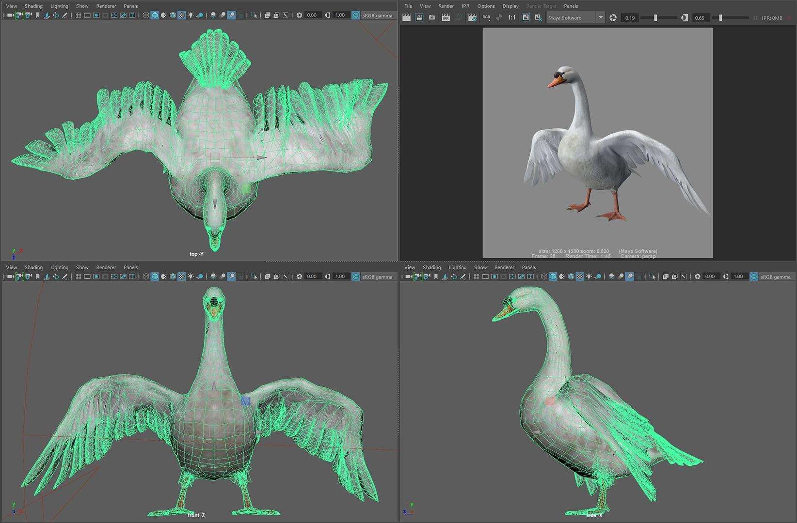 Swan - 3D Model by NoneCG