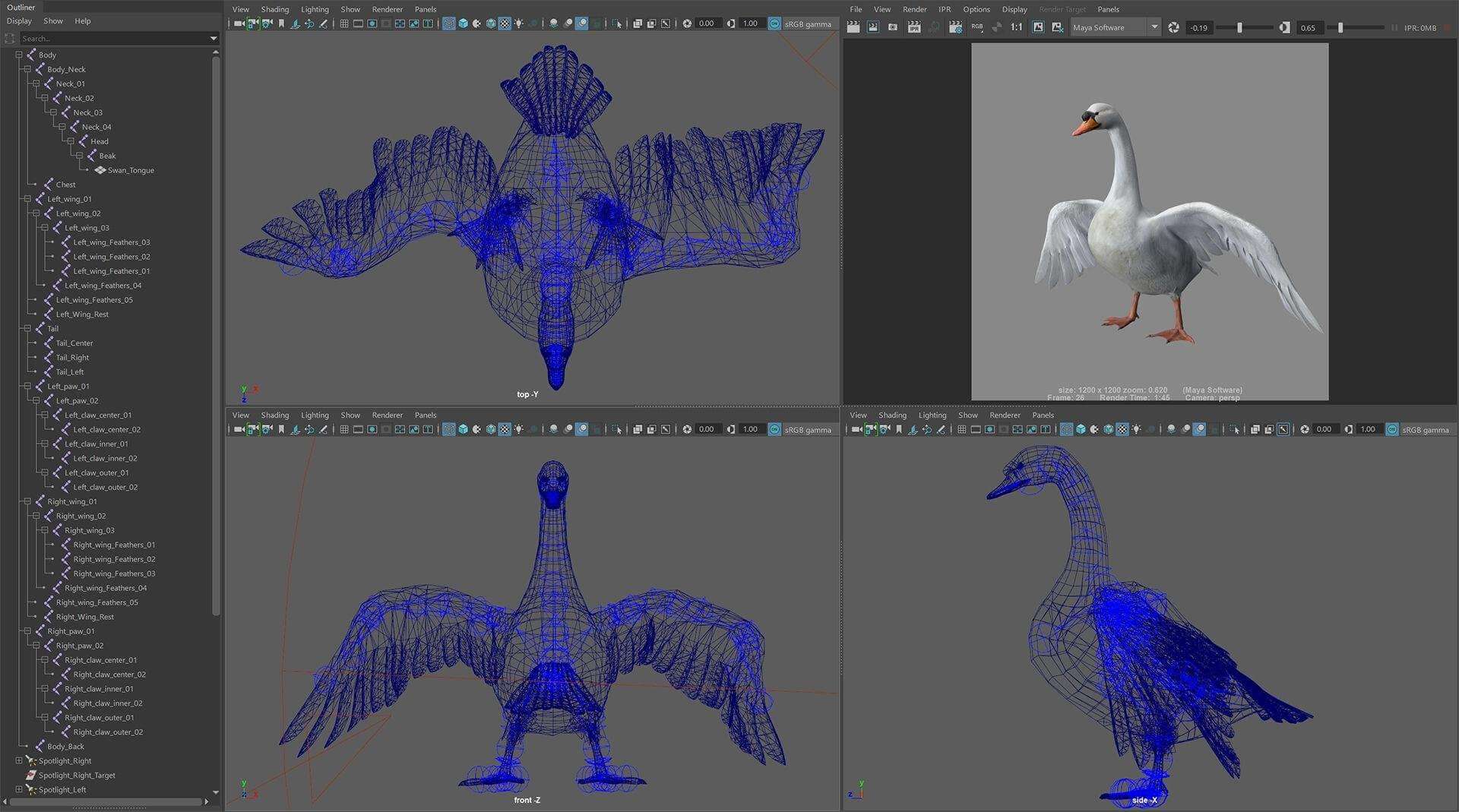 Swan - 3D Model by NoneCG